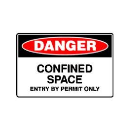 CONFINED SPACE ENTRY BY PERMIT ONLY SIGN 96DMC