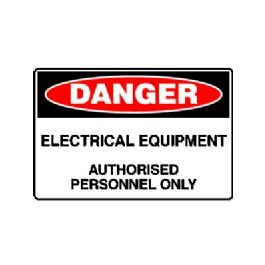 ELECTRICAL EQUIPMENT AUTHORISED PERSONNEL ONLY SIGN 212DSAV