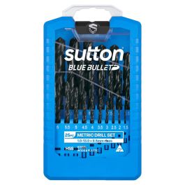 SUTTON HSS Blue Bullet Jobber Drill Bit Set D102 25pce Metric D102SM3