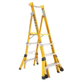 Gorilla FPL0406-I Adjustable height platform ladder 1.5-1.8 (4-5-6ft ...